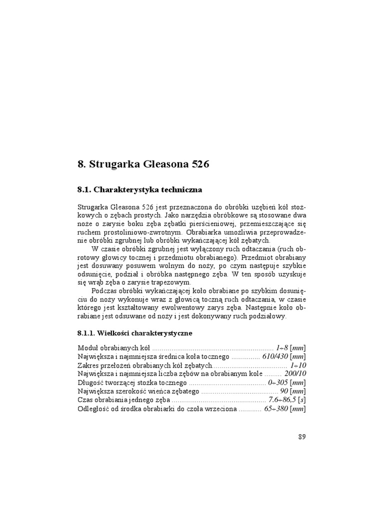 Strugarka Gleasona | PDF