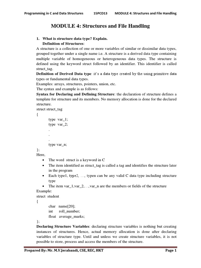 File Handling Notes | PDF | Parameter (Computer Programming) | Data Type