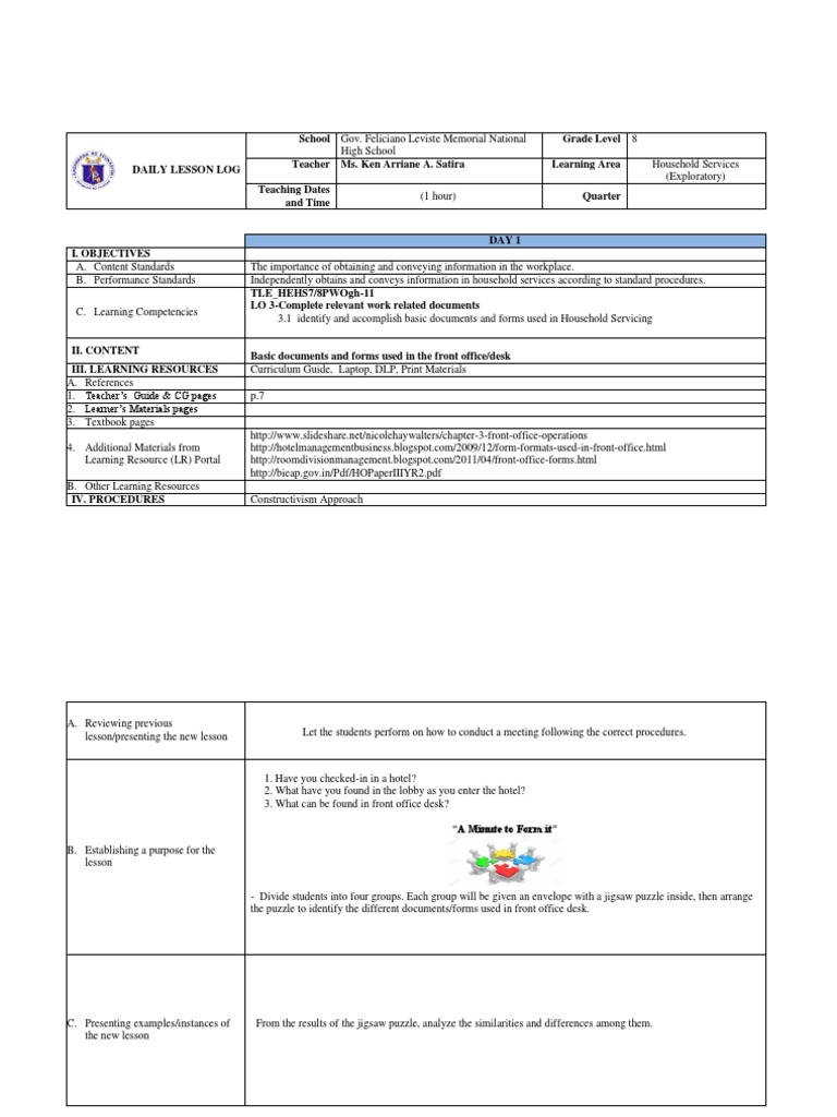 Front Office Service-Different Forms | PDF | Travel Visa | Teachers