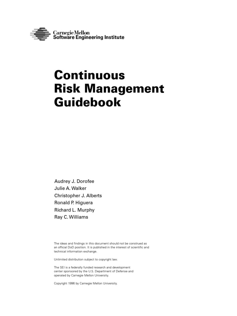 Continuous Risk Management Guidebook PDF | PDF | Risk Management ...