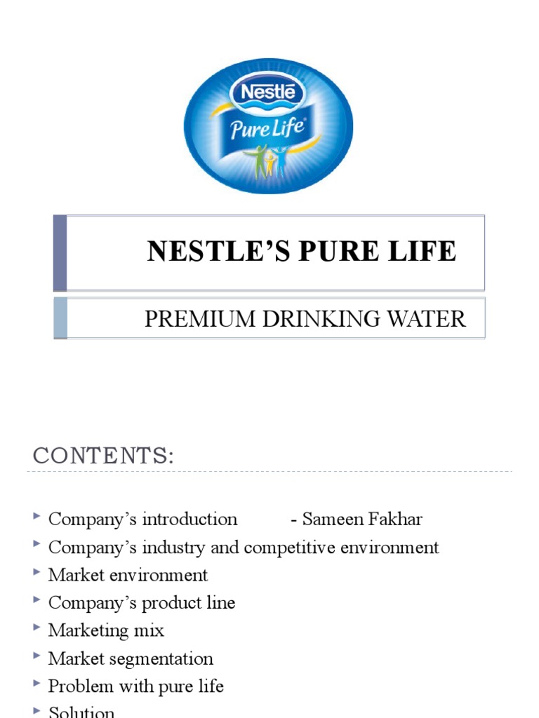 Nestle'S Pure Life: Premium Drinking Water | PDF | Nestlé | Pricing