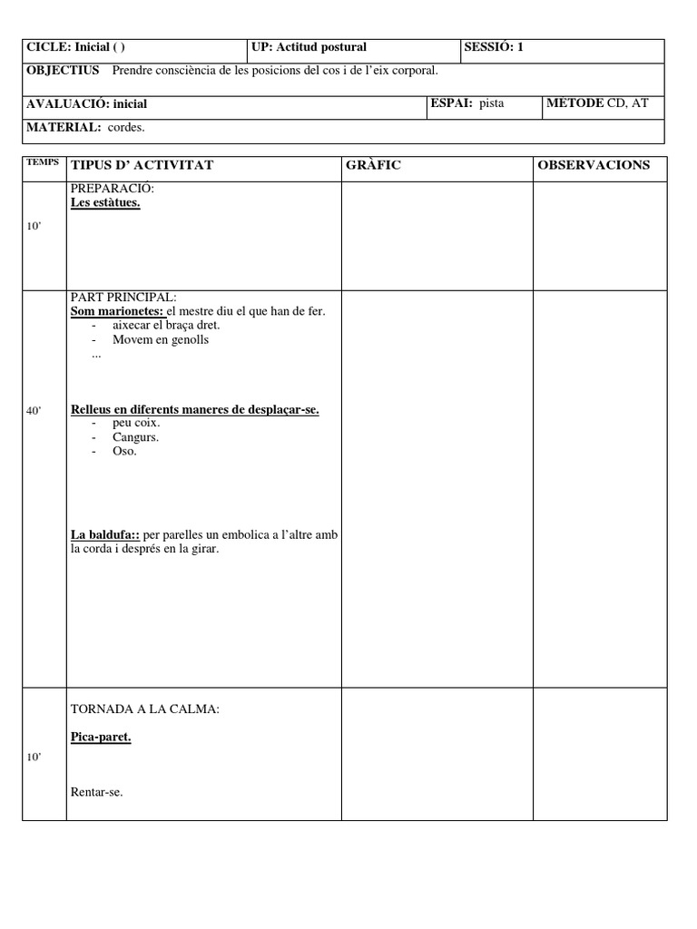 UD 1erc - Actitud Postural | PDF