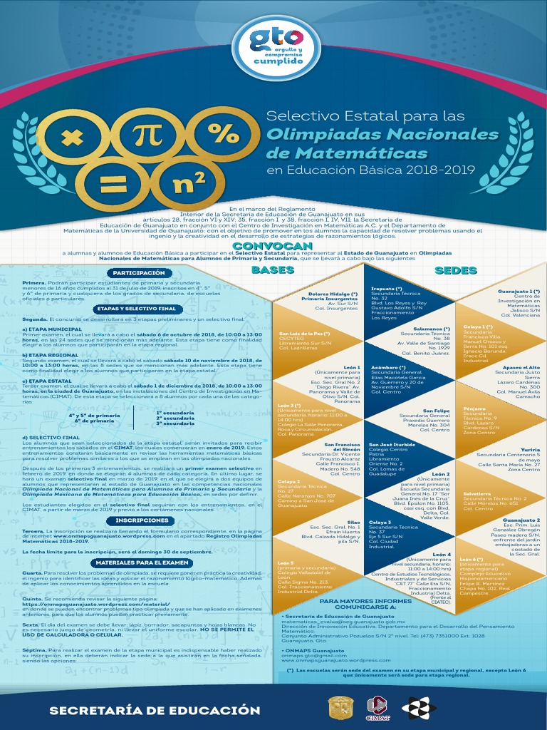 Olimpiada Matematicas Pdf Educación Primaria Educación Secundaria