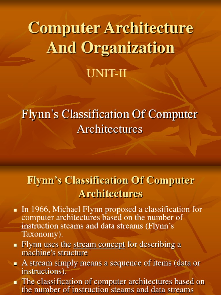 Flynns Classification | PDF | Central Processing Unit | Classes Of Computers
