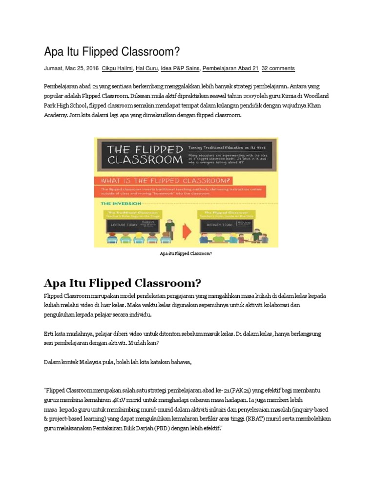 Apa Itu Flipped Classroom Pdf