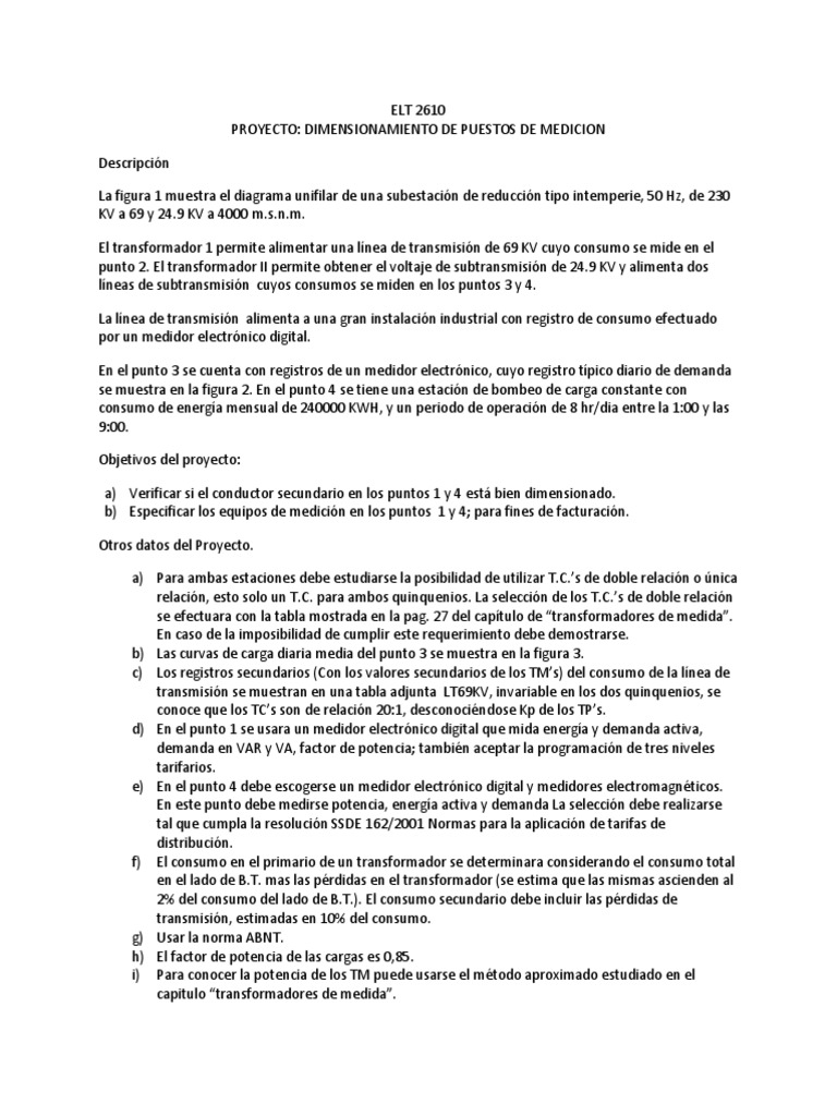 Mediciones Electricas Proyecto | PDF | Energia electrica | Voltio