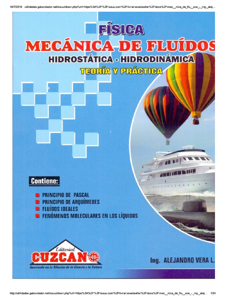 Cuzcano-Fisica-MECÁNICA DE FLUIDOS PDF | PDF
