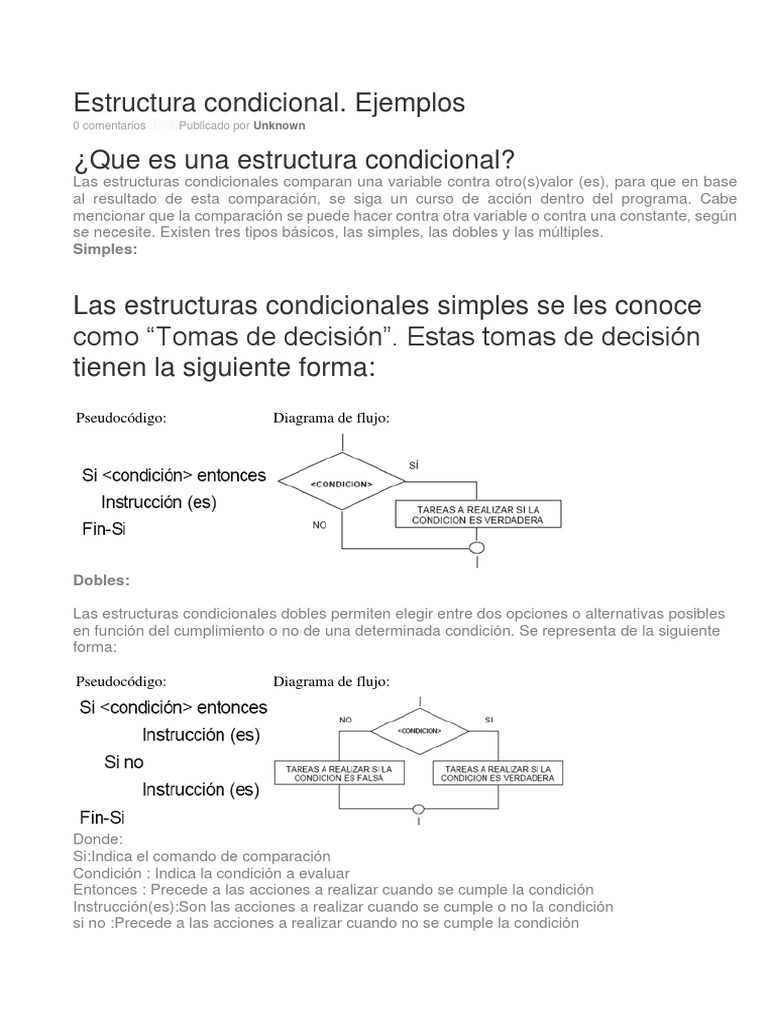 Estructura Condicional Pseint | PDF | Algoritmos | Matemáticas Aplicadas