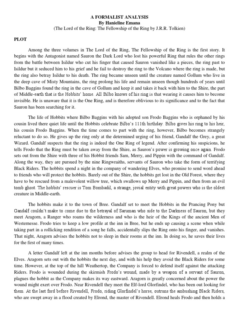 A Detailed Analysis of Key Elements in "The Lord of the Rings: The ...