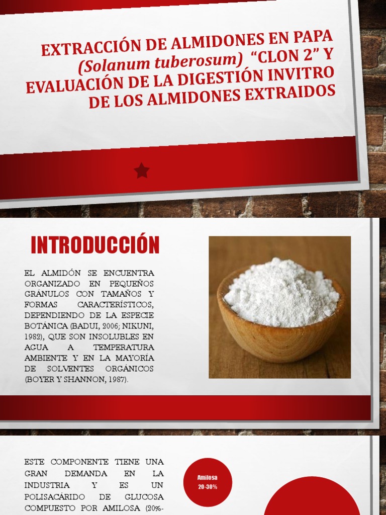 EXTRACCIÓN DE ALMIDONES en Papa (Solanum Tuberosum) 3333 | PDF ...