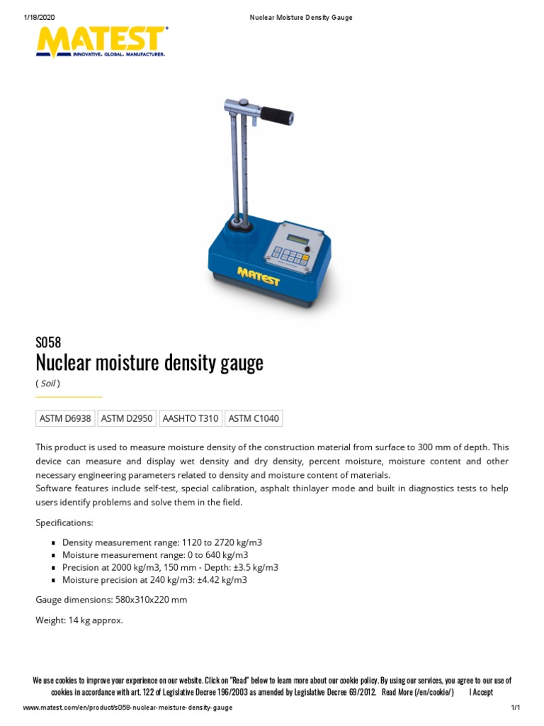 Matest Necular Density Gauge | PDF