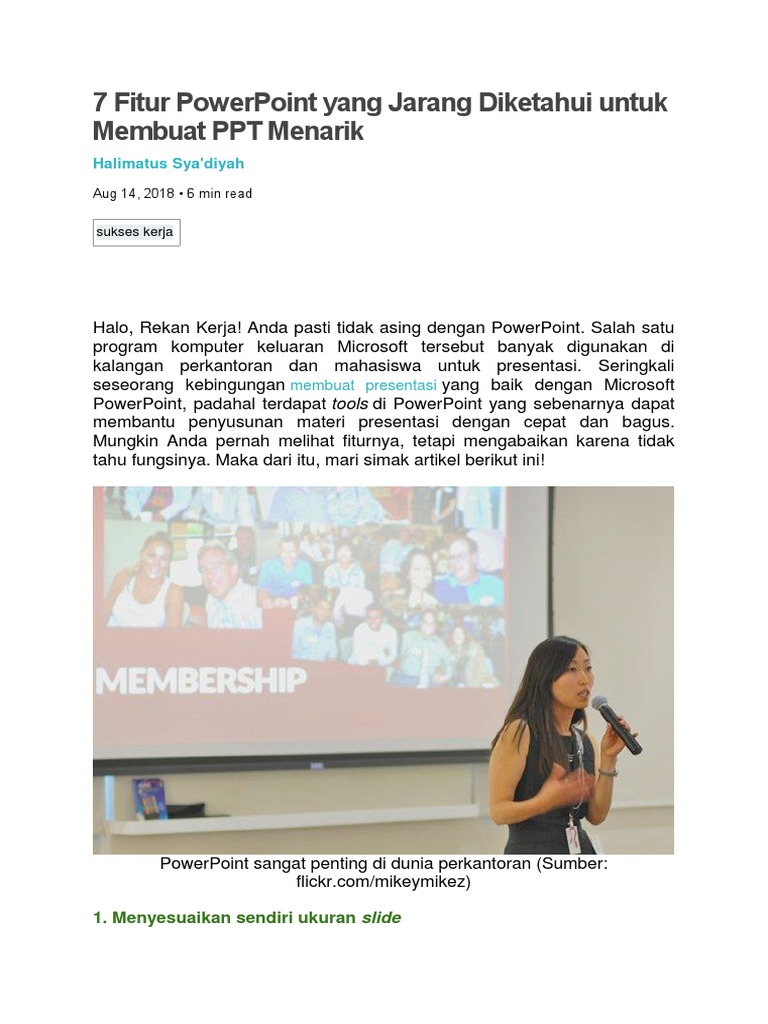 7 Fitur PowerPoint Yang Jarang Diketahui Untuk Membuat PPT Menarik | PDF