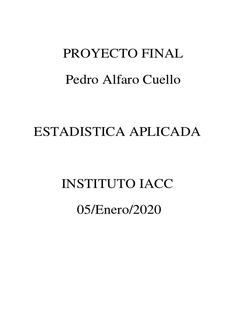 Proyecto Final Estadistica | PDF | Histograma | Estadísticas
