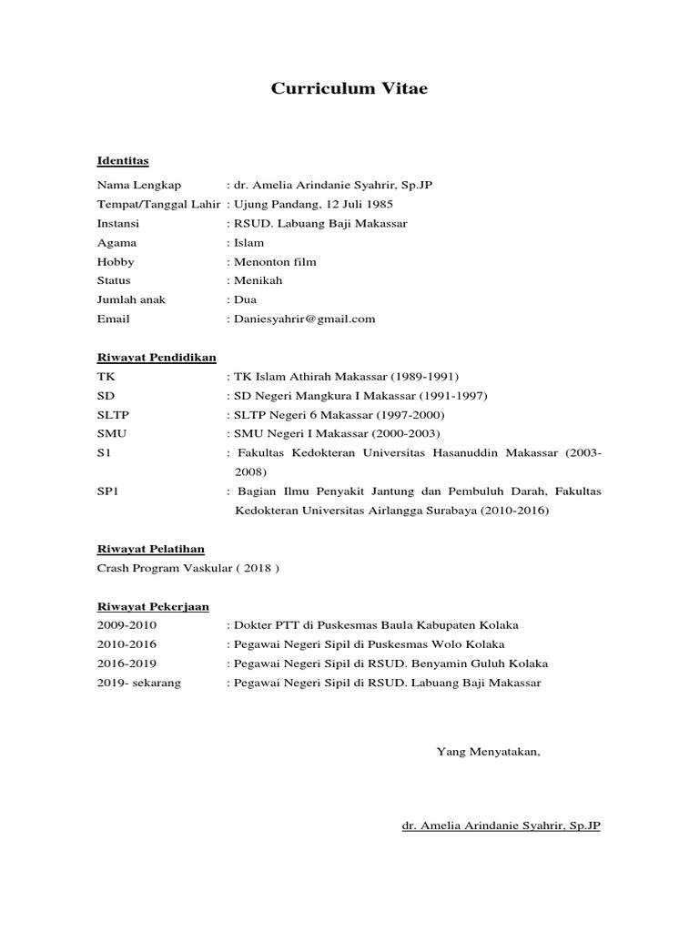 Curriculum Vitae | PDF