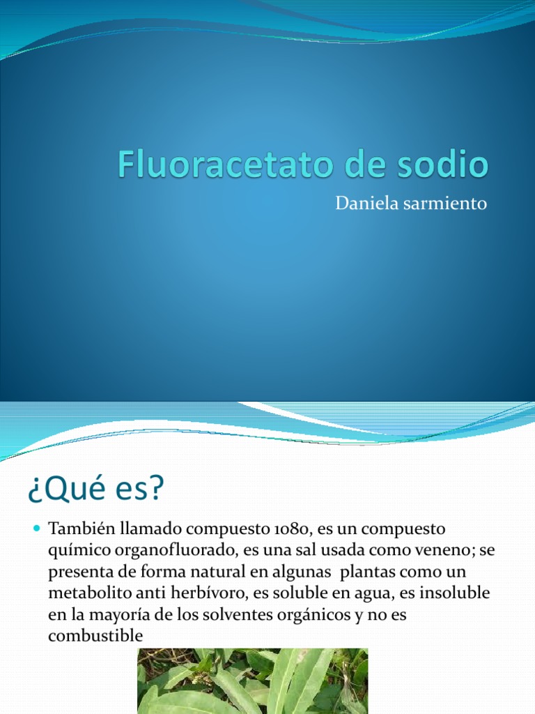 Fluoracetato de Sodio | PDF | Especialidades Medicas | Medicina CLINICA