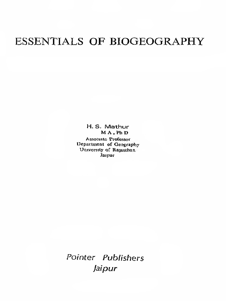Essentials of Biogeography PDF | PDF | Biogeography | Ecology