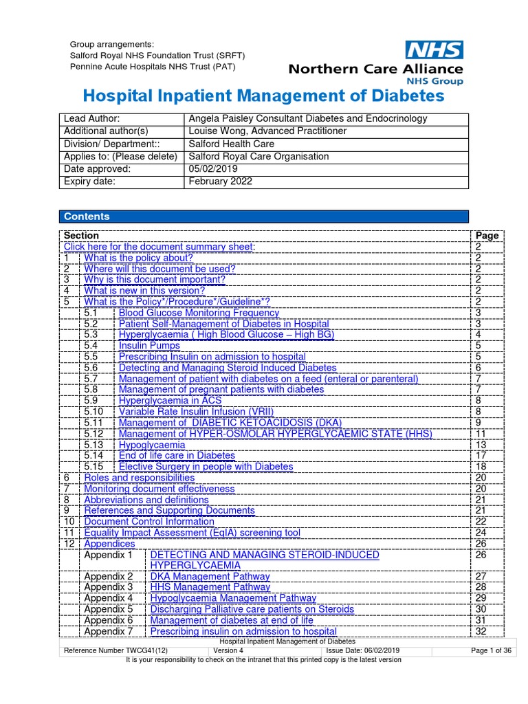 TWCG41 (12) - Issue No 4 - Hospital Inpatient Management of Diabetes ...