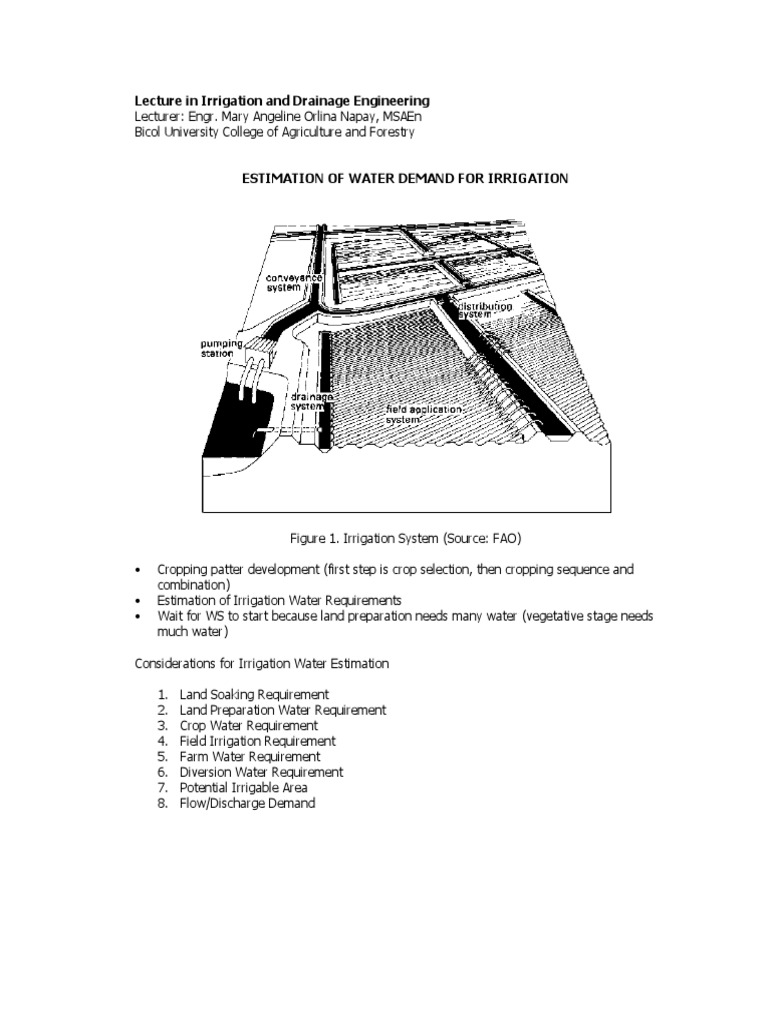 Irrigation Water Demand Estimation | Download Free PDF ...