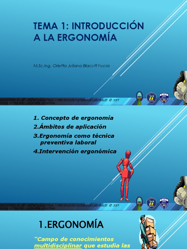 Tema 1 Introduccion A La Ergonomía Pdf Descargar Gratis Pdf