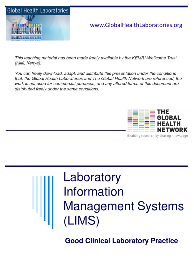 Module 13 GCLP LABORATORY INFORMATION MANAGEMENT SYSTEM | PDF ...