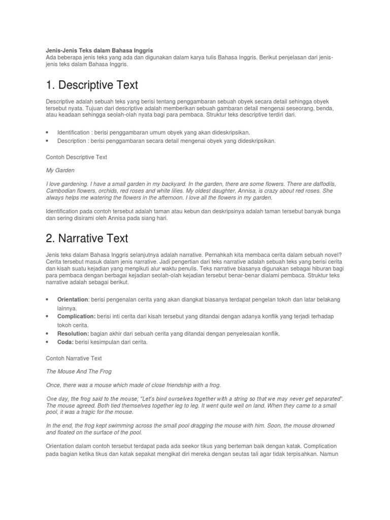 Contoh Narrative Text | PDF
