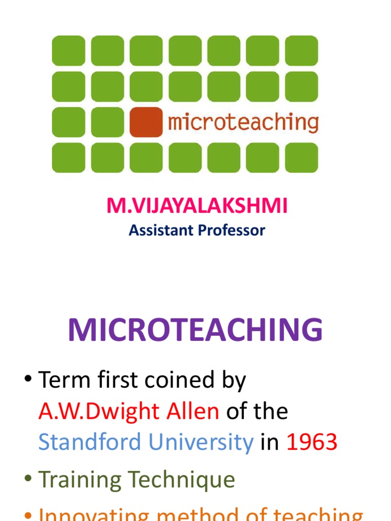Micro Teaching Skills | PDF | Reinforcement | Teachers