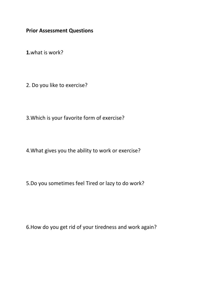 Prior Knowledge Questions | PDF