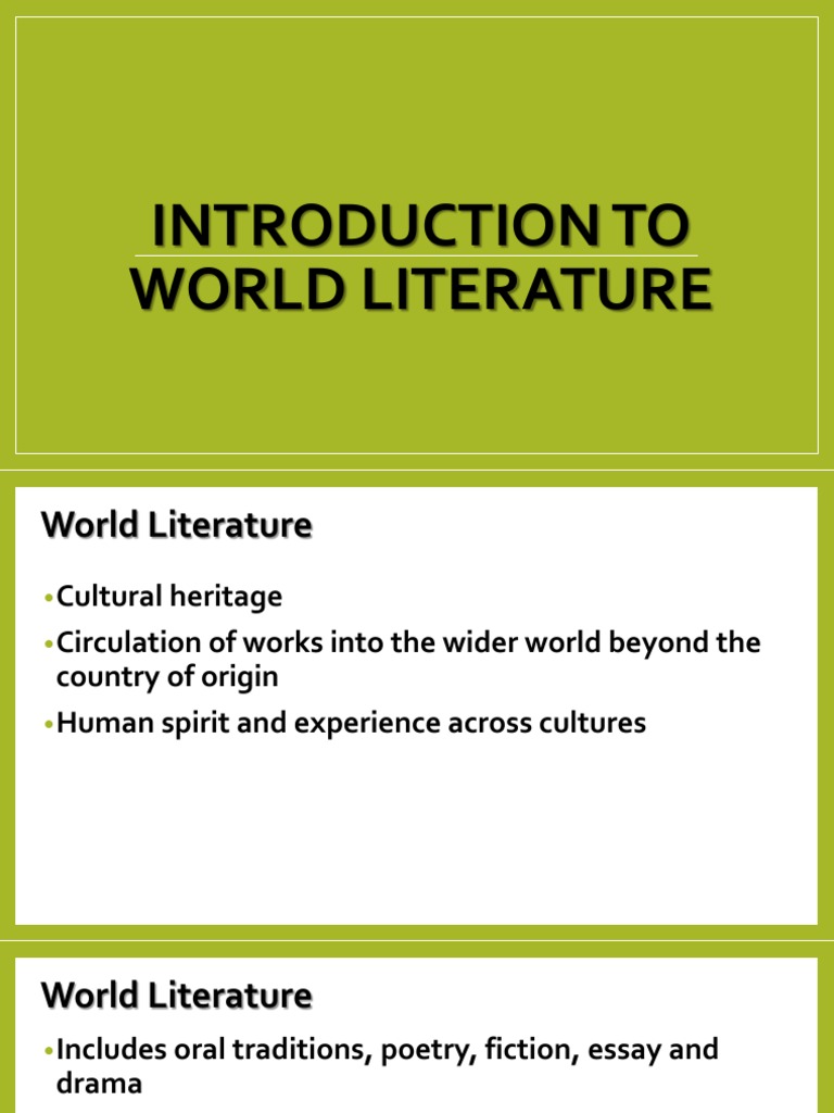 Introduction To World Literature | PDF | Poetry | Plato