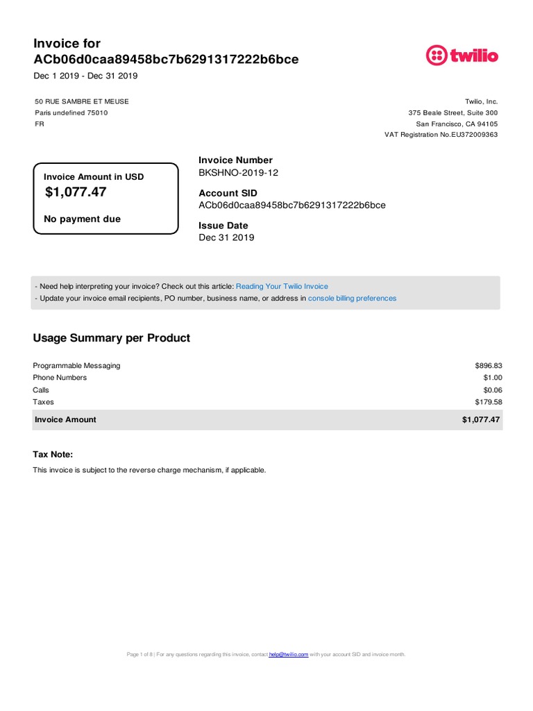 Invoice Ce 2019 12 IV | PDF | Invoice | Value Added Tax