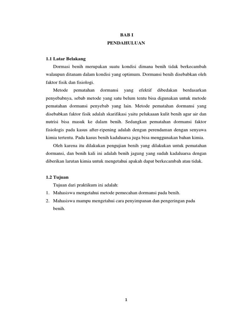 Laporan Dormansi | PDF