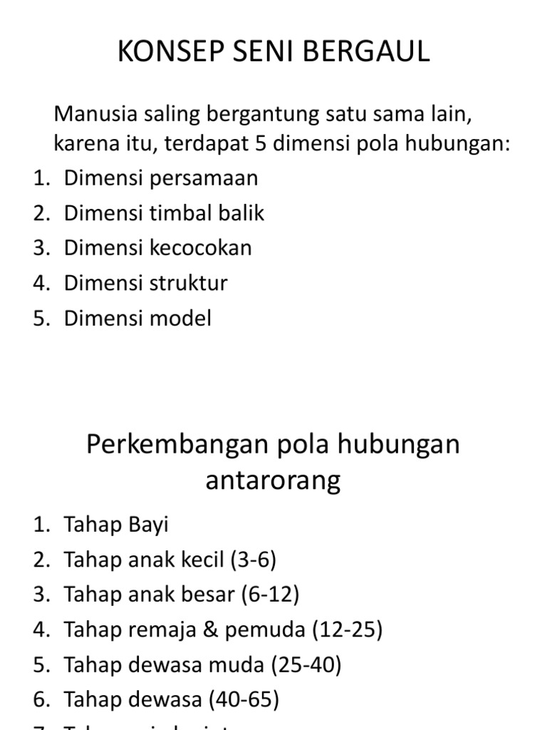 Konsep Seni Bergaul | PDF