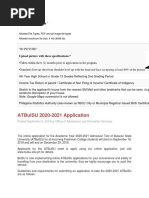 TUP Admission Guidelines 2026-2027 | PDF