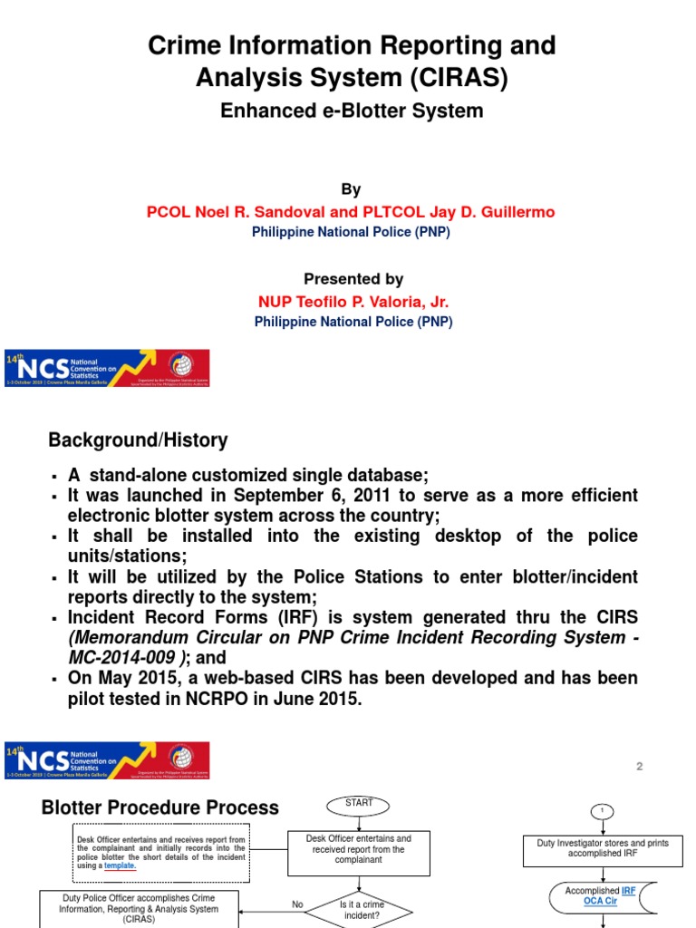 8.6.1 Crime Information Reporting and Analysis System (CIRAS) | PDF ...