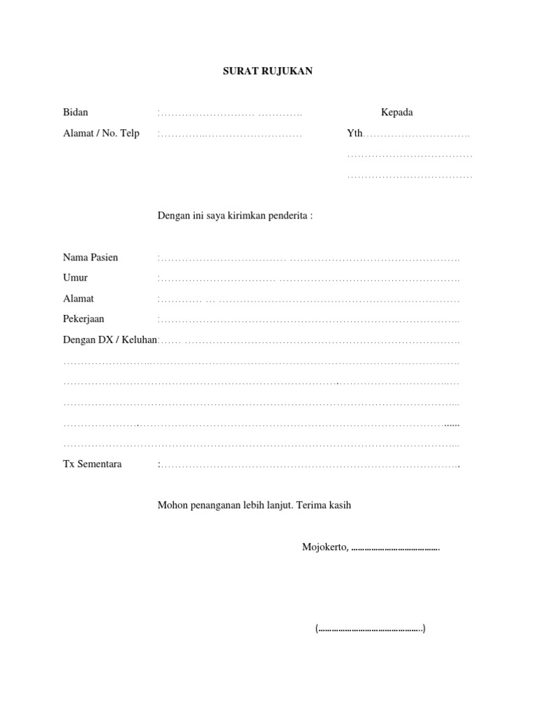 surat rujukan