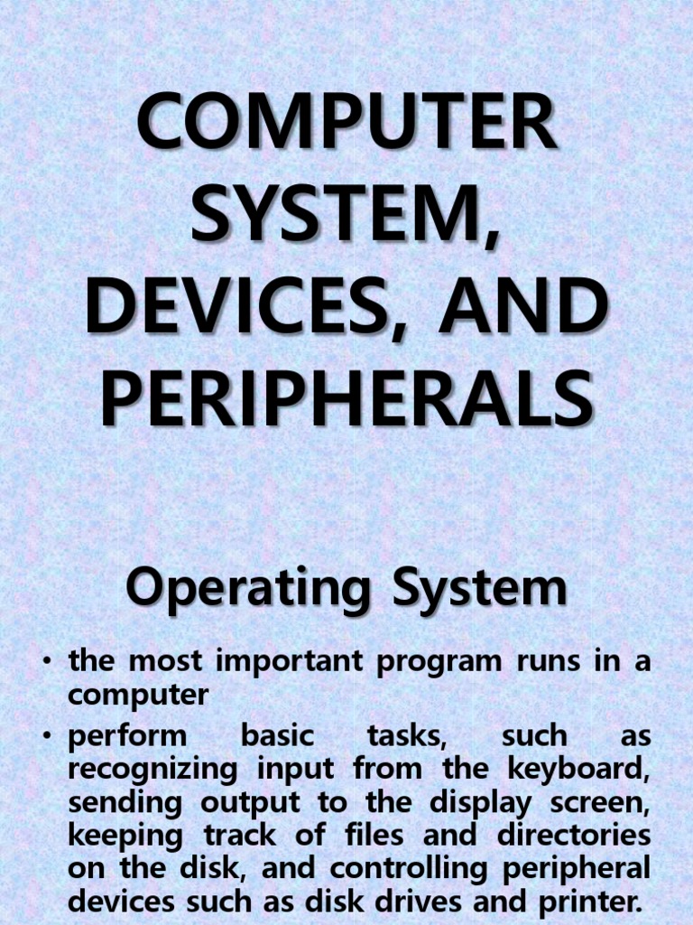 Computer System Devices and Peripherals | PDF | Computer Data Storage | Computer Hardware