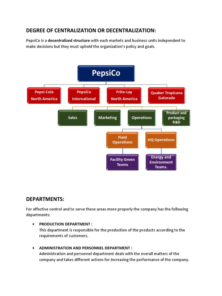 Degree of Centralization or Decentralization | PDF