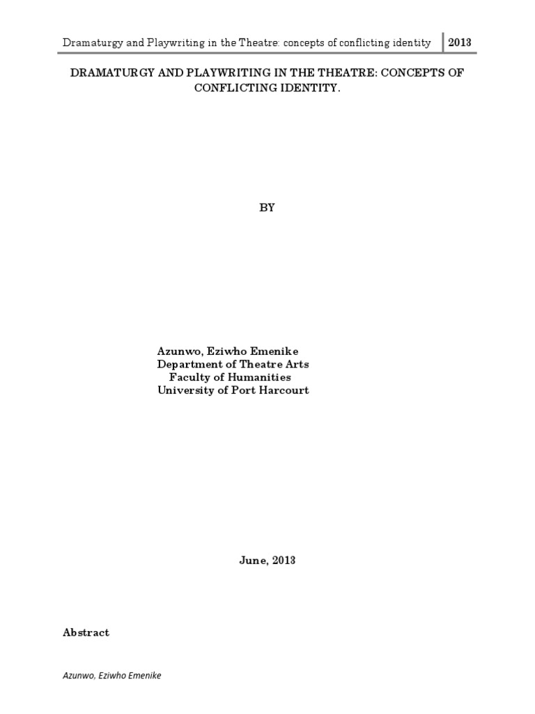Distinguishing Playwriting from Dramaturgy | PDF | Playwright | Theatre