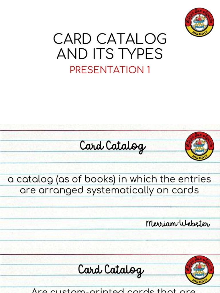 Card Catalogs | Download Free PDF | Library Science | Information Science