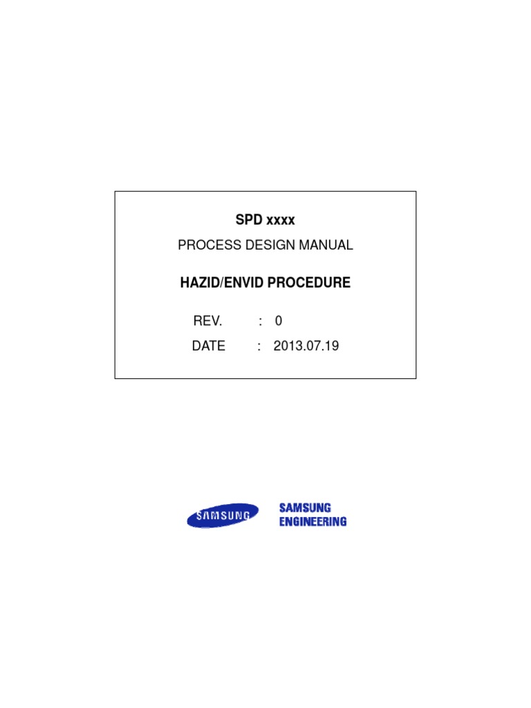 SPD0102ERN - 0 - HAZID, ENVID Procedure | PDF | Hazards | Fires
