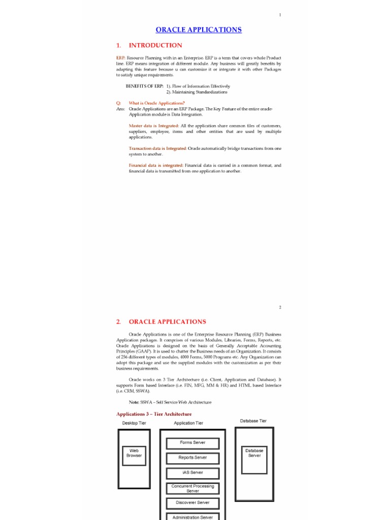 Oracle Apps Technical Tutorial | PDF