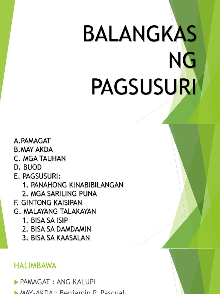 Balangkas-Ng-Pagsusuri 01 | PDF