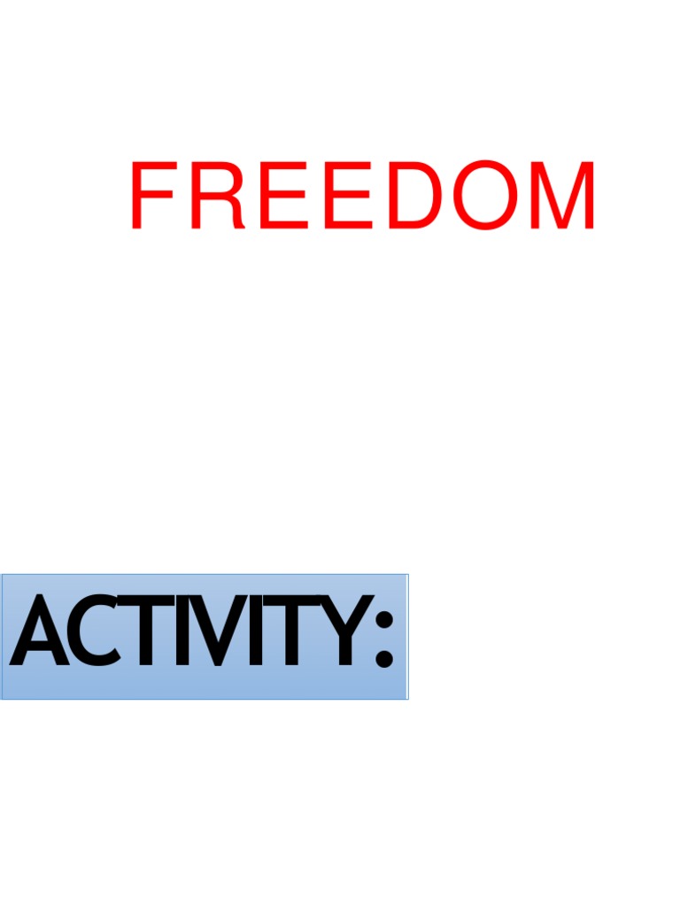 Freedom | PDF | Free Will | Liberty