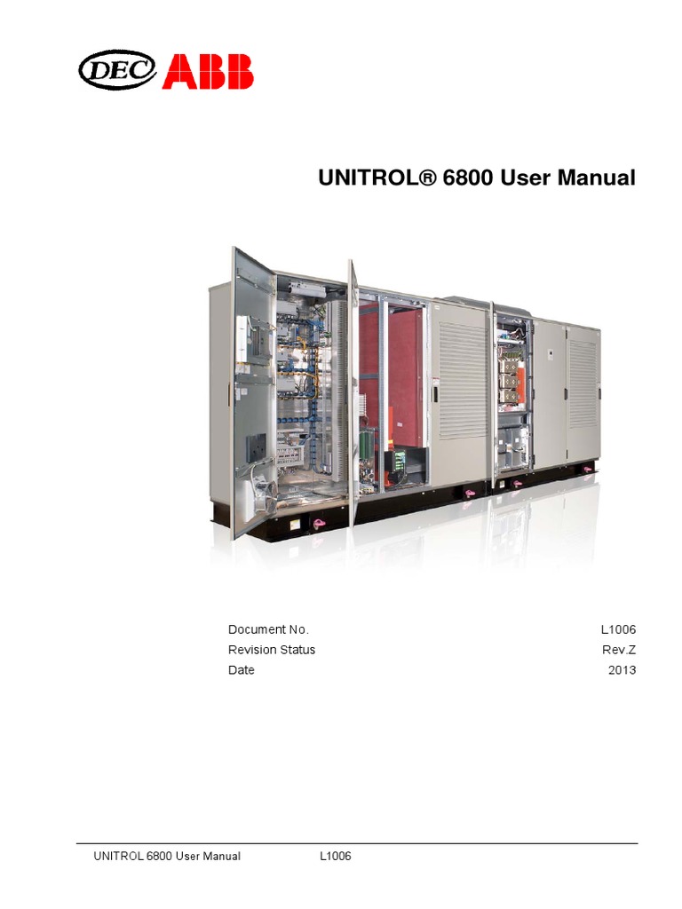 l1006 Unitrol6800 User Manual PDF | PDF | Power Supply | Direct Current