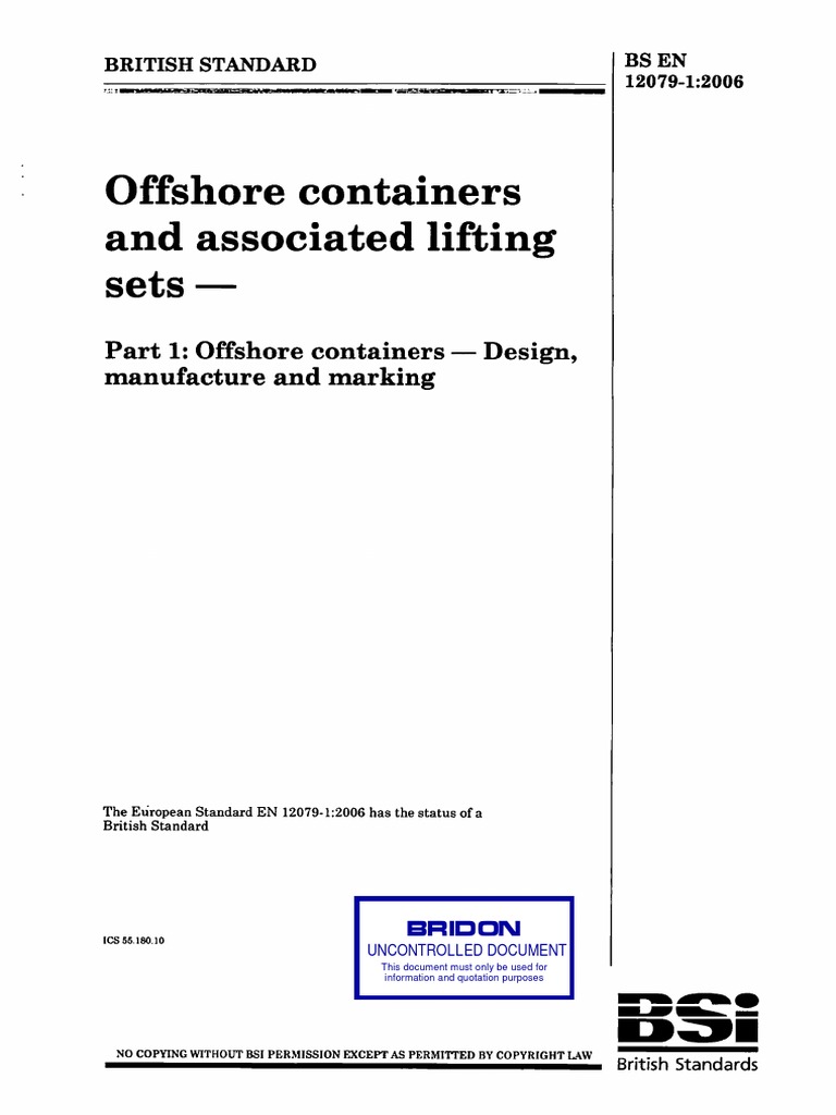 BS en 12079-1 (2006) | PDF