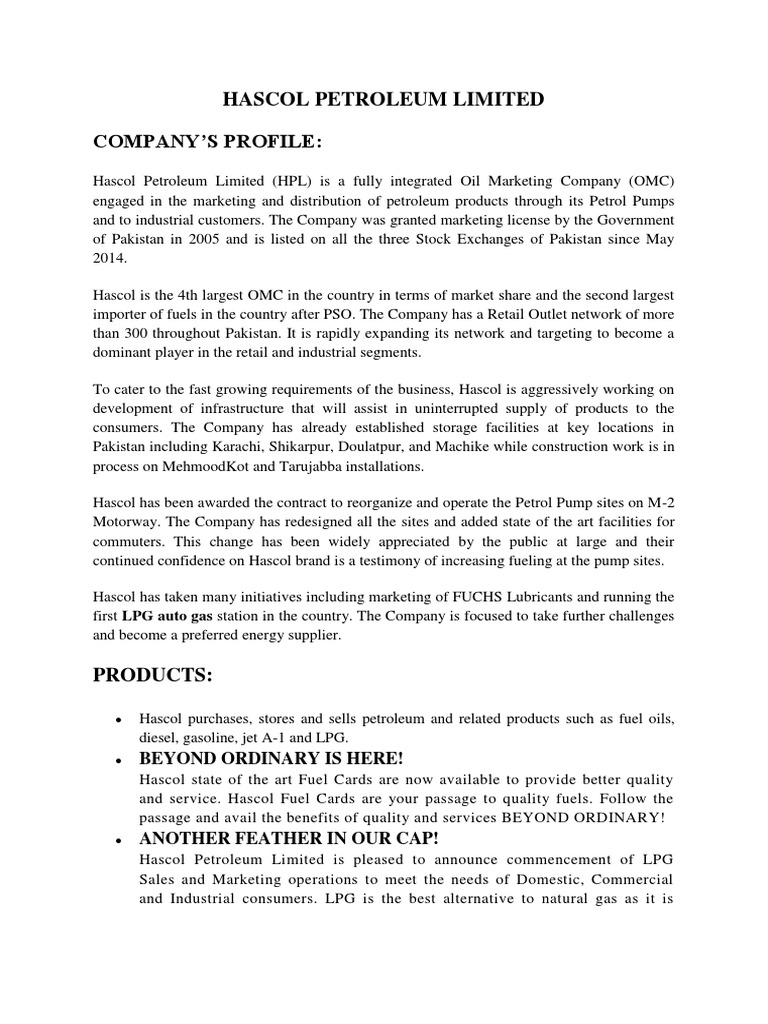 Hascol Petroleum Limited | PDF | Dividend | Taxes