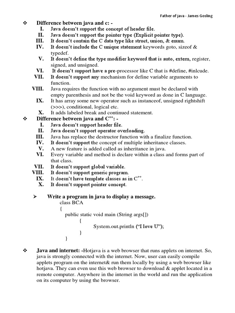 Java Full Notes | PDF | Java (Programming Language) | World Wide Web