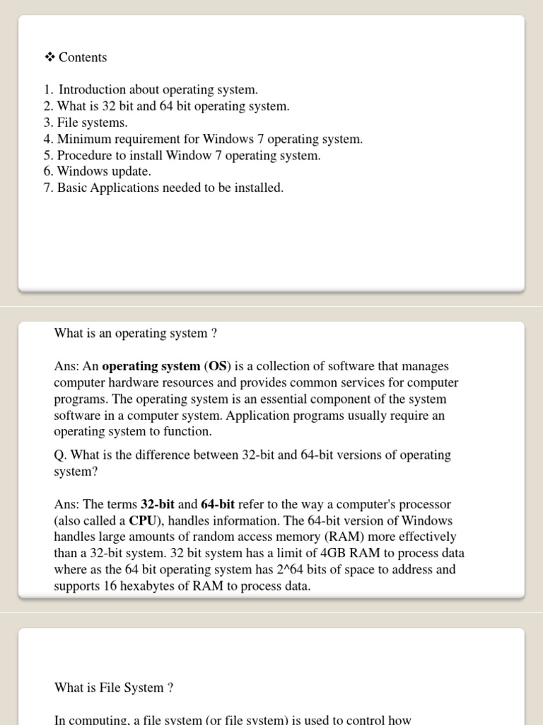 Win 7 Installation Procedure | PDF | File System | Operating System