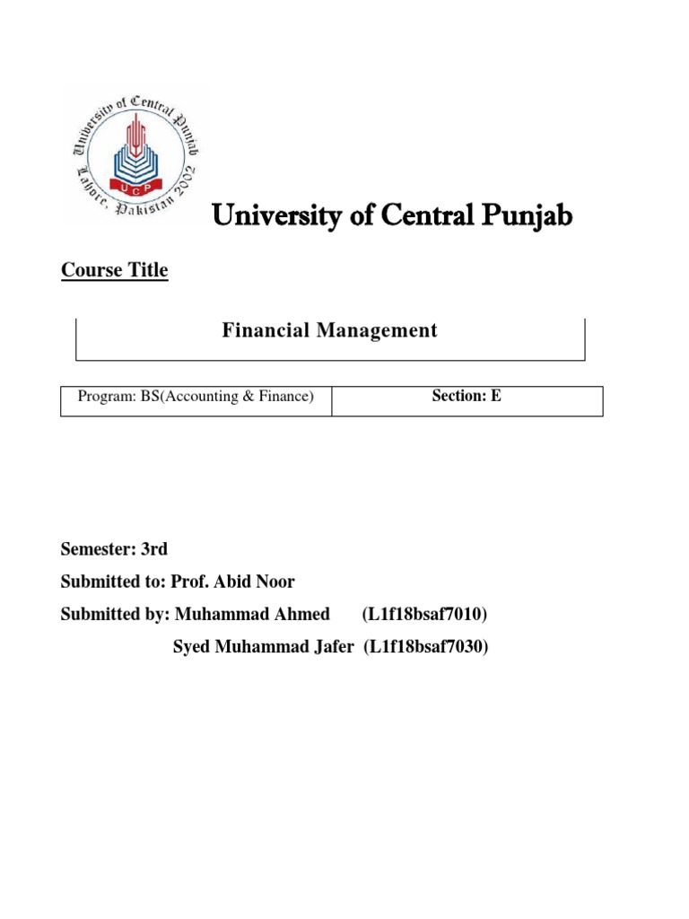 Assignment Final Project Financial Management | PDF | Capital Structure ...