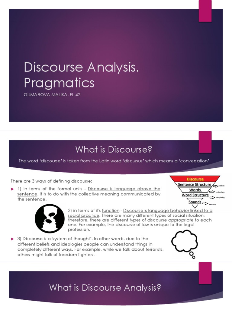 Discourse Analysis and Pragmatics | PDF | Discourse | Semantics