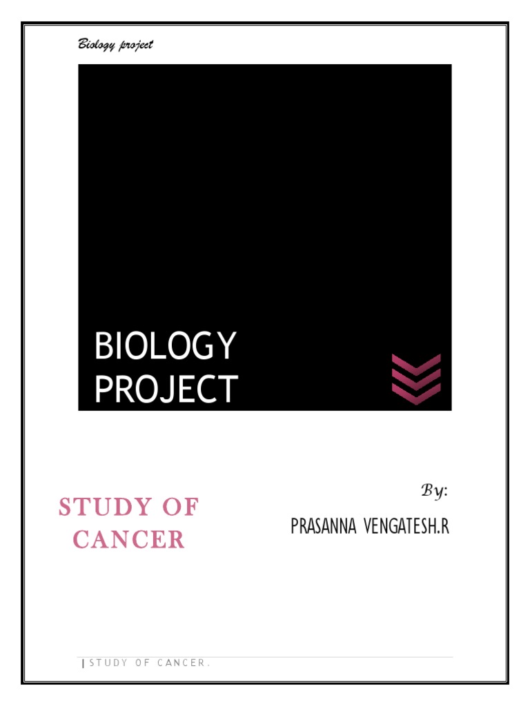 Study of Cancer Investigatory Project | PDF | Colorectal Cancer | Cancer